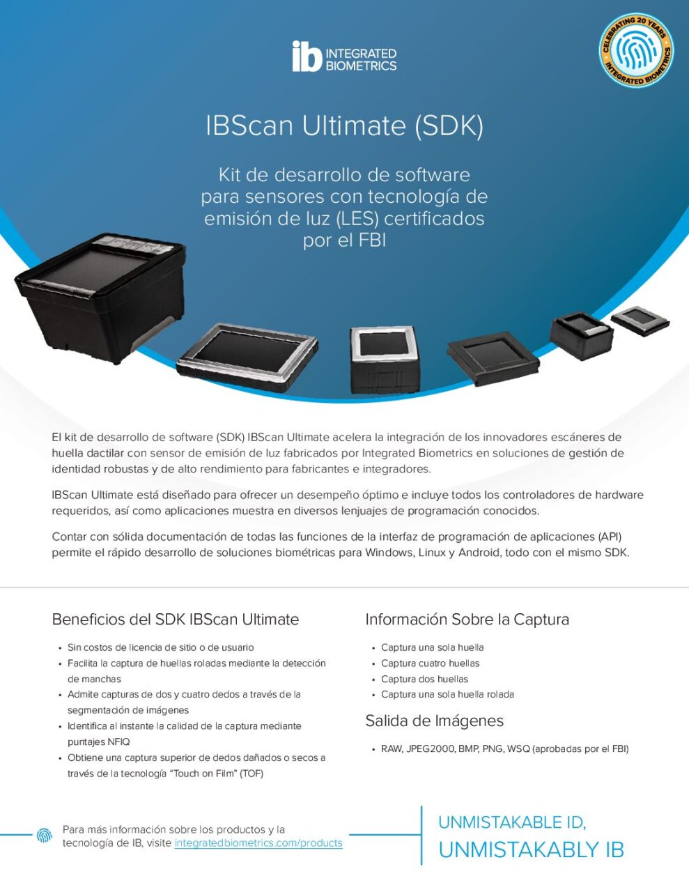 IB_DS_SDK_A4_SPAN - Integrated Biometrics