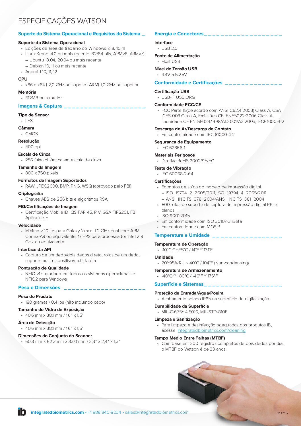 IB_DS_Watson_A4-specs-PORT - Integrated Biometrics